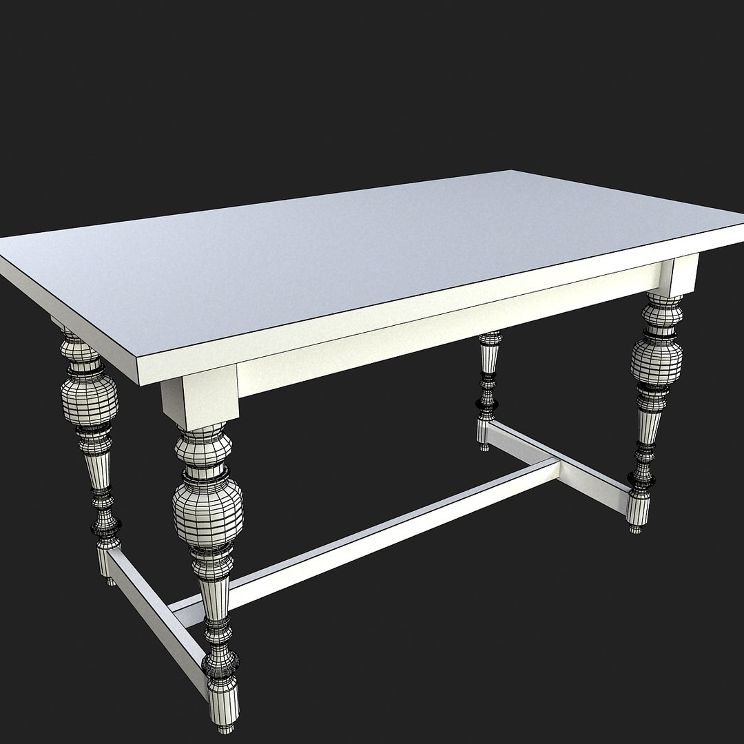 Old Table 3D Model - TurboSquid 1219085