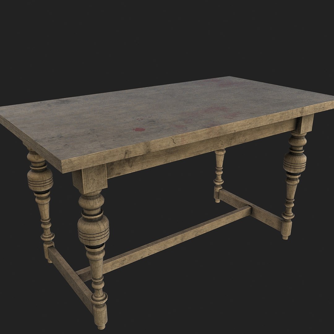 Old Table 3D Model - TurboSquid 1219085
