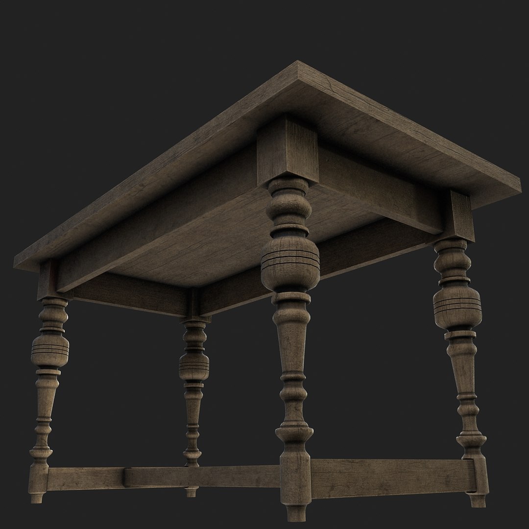 Old Table 3D Model - TurboSquid 1219085