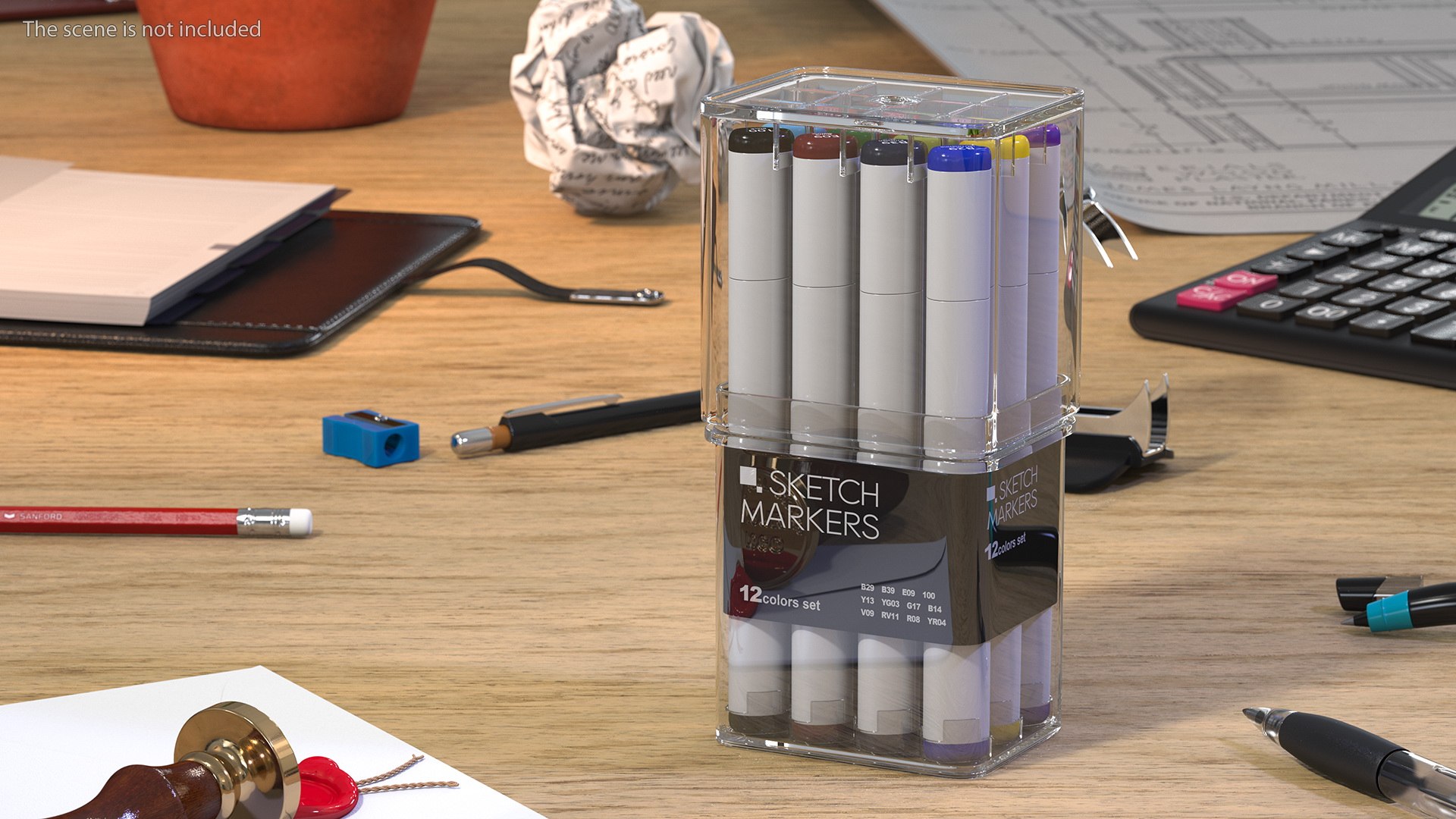3D Generic Sketch Marker 12 Pack - TurboSquid 1875655