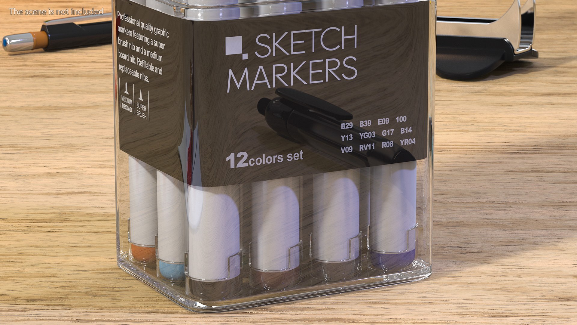3D Generic Sketch Marker 12 Pack - TurboSquid 1875655