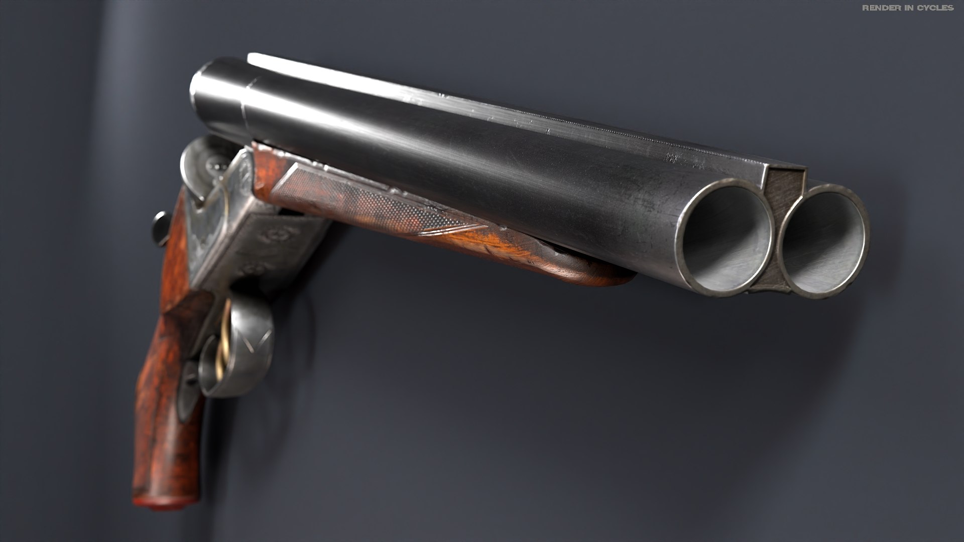 Double Barrel Sawed Off low poly Shotgun Game Ready model - TurboSquid 1983001