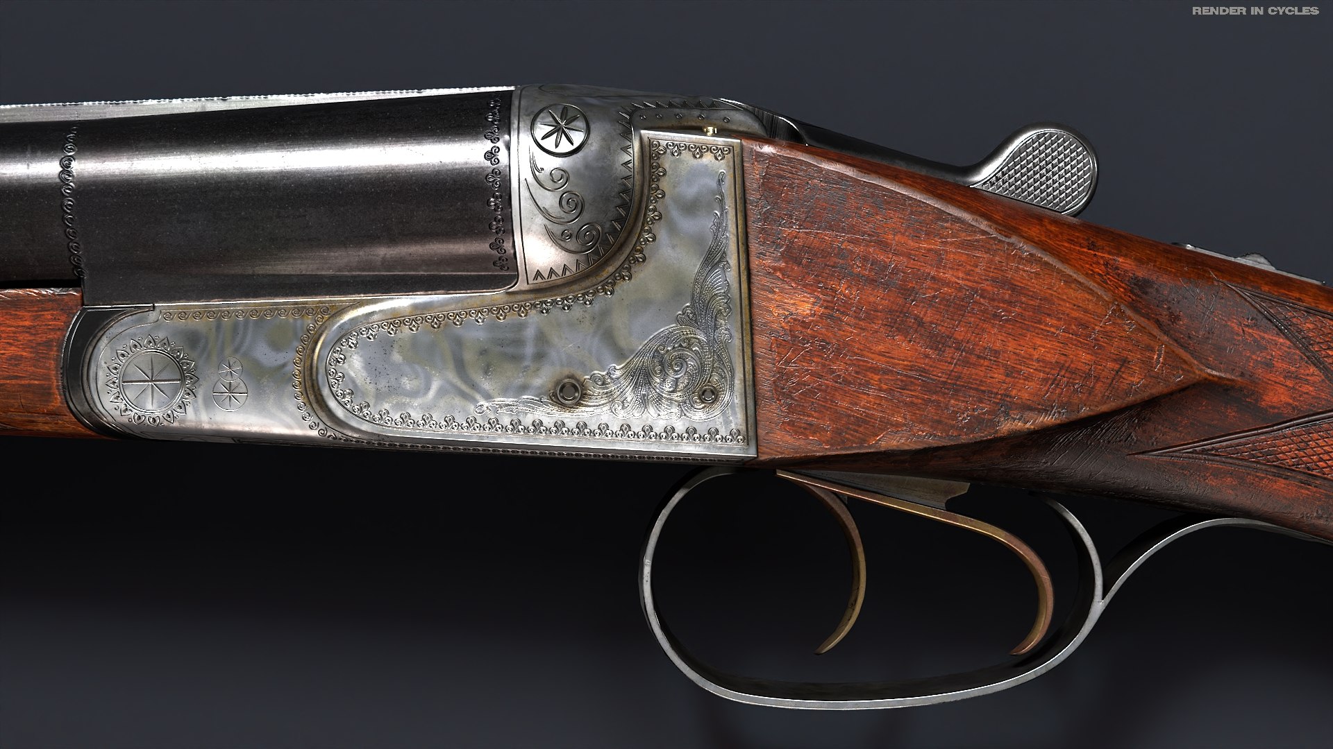 Double Barrel Sawed Off low poly Shotgun Game Ready model - TurboSquid ...