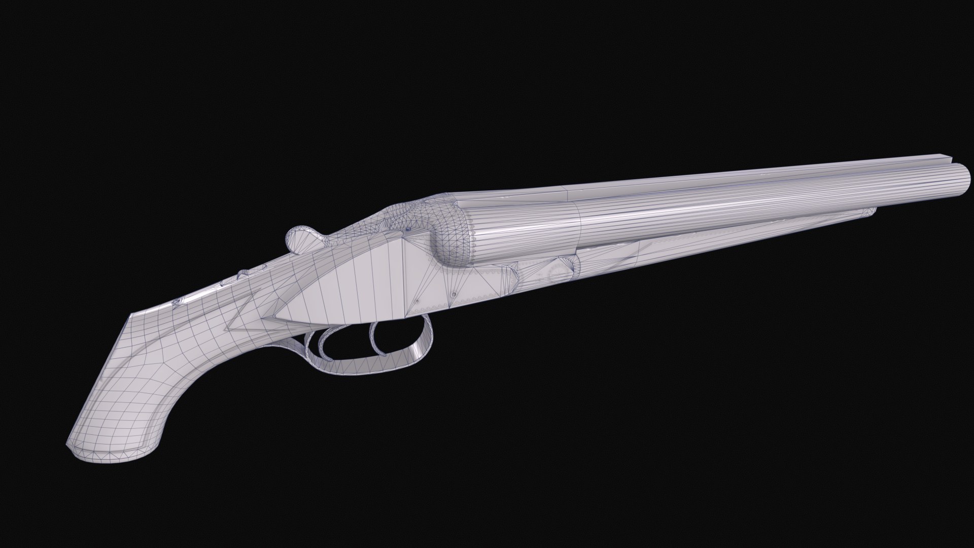 Double Barrel Sawed Off low poly Shotgun Game Ready model - TurboSquid 1983001