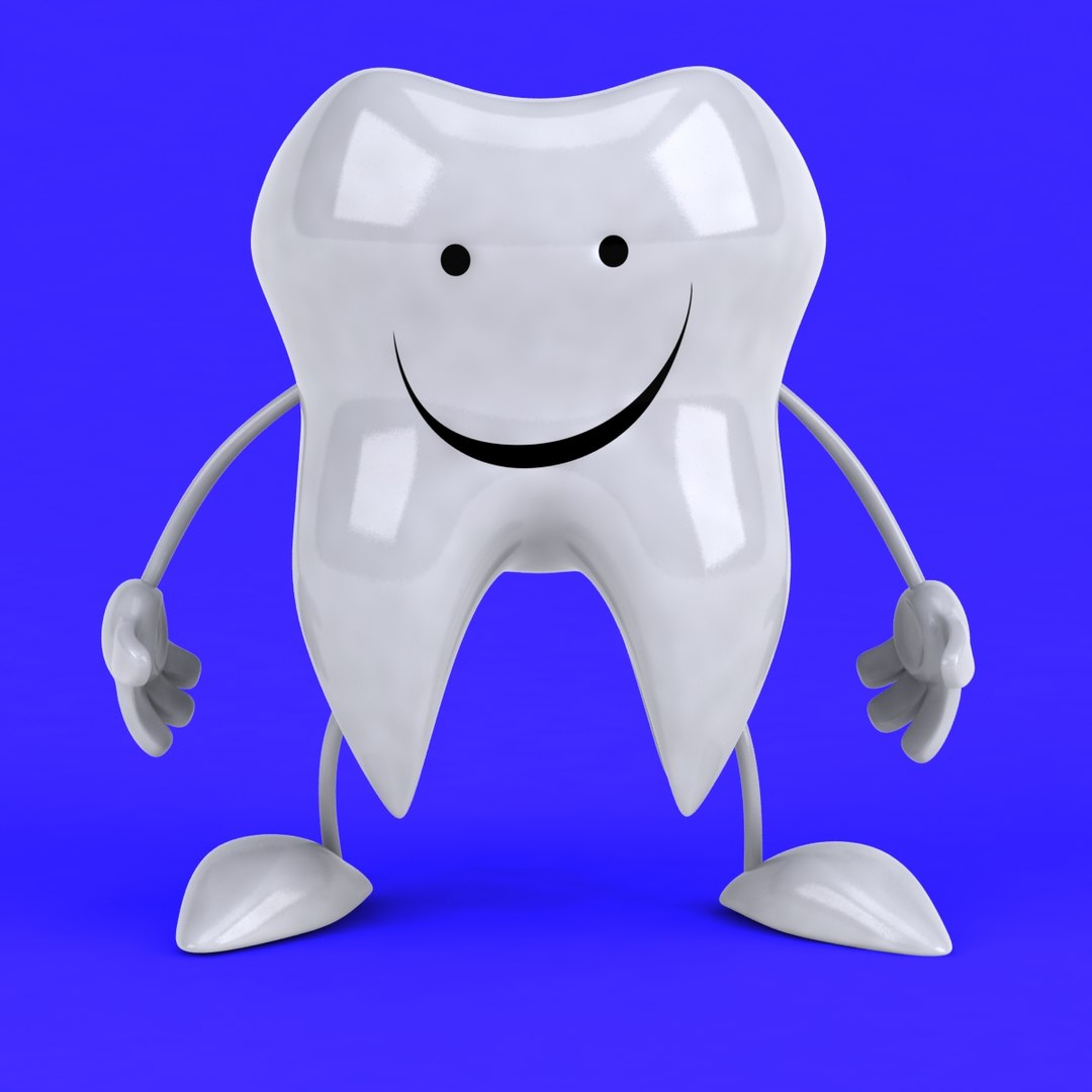 3D Fun Tooth Character ! - TurboSquid 1337874