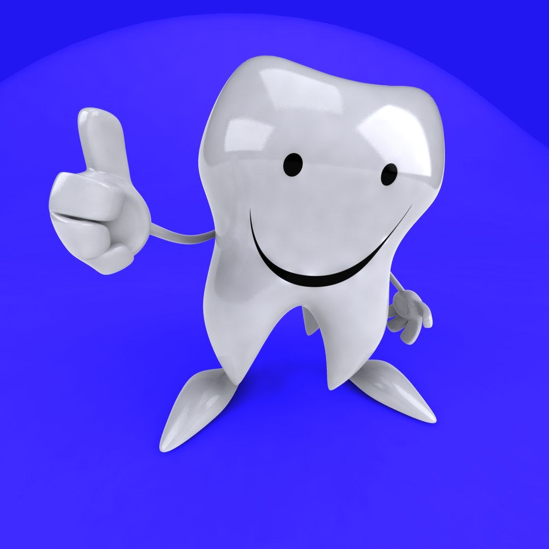 3D Fun Tooth Character ! - TurboSquid 1337874