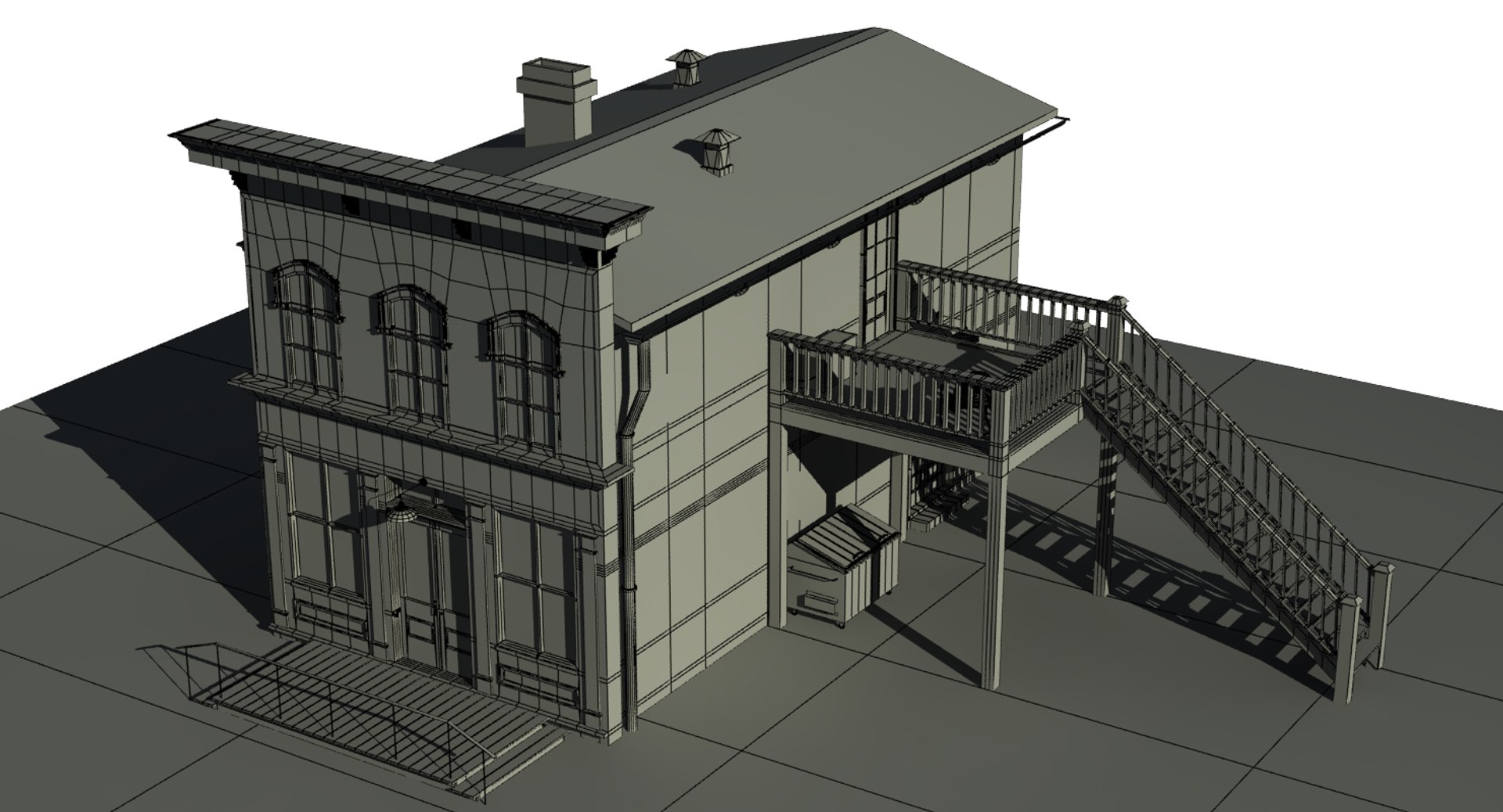 3D Vintage Tailor Building - TurboSquid 1268650