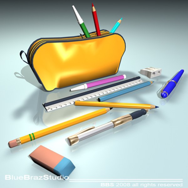 backpack school tools 3d model