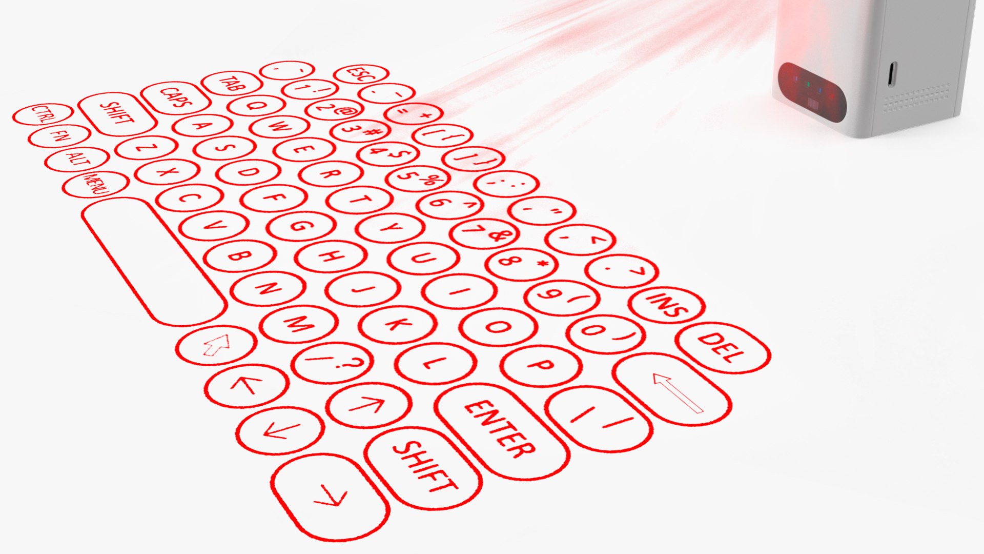 Wireless Laser Projection Virtual Keyboard 3D - TurboSquid 1736755