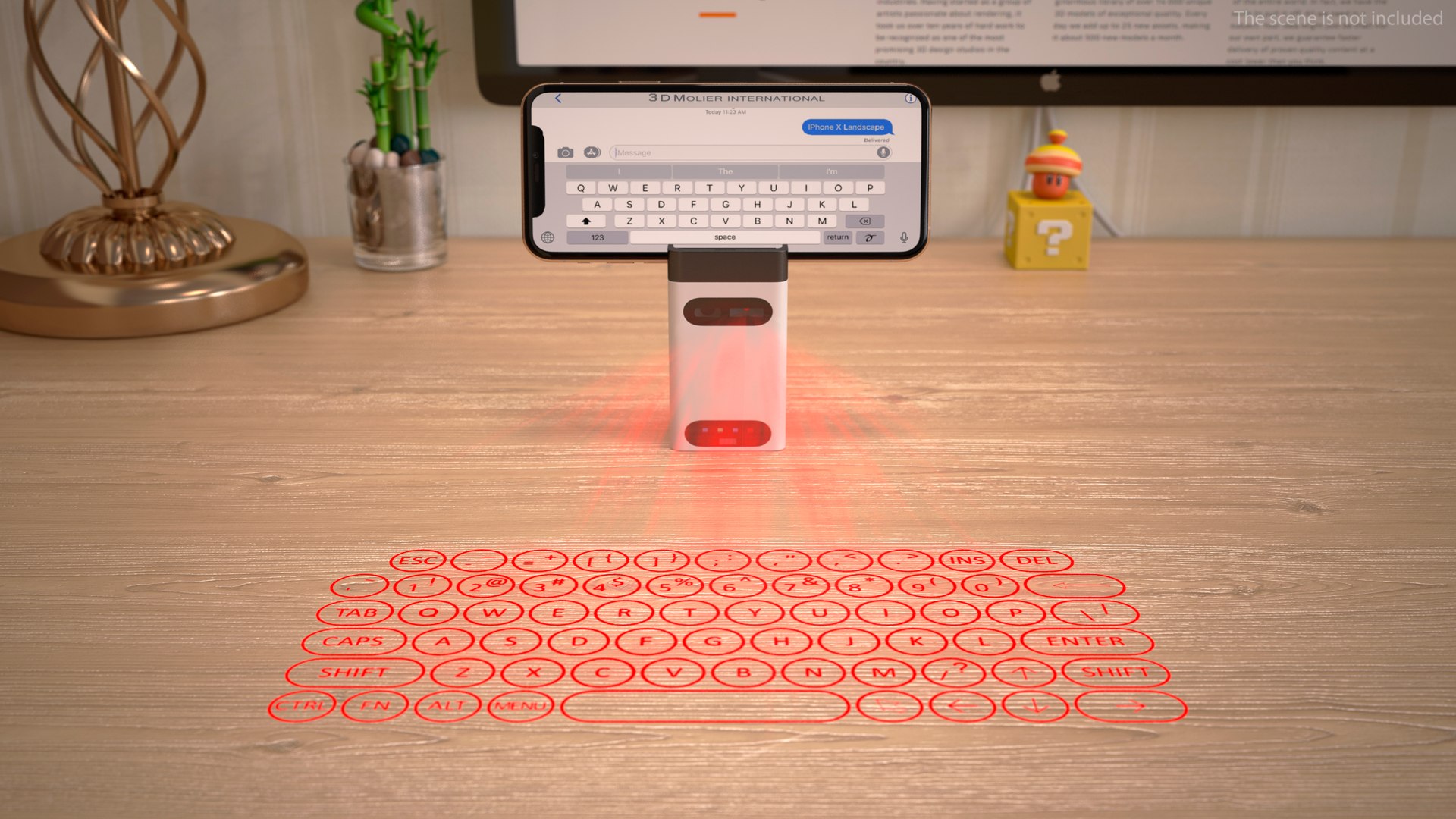 Wireless Laser Projection Virtual Keyboard 3D - TurboSquid 1736755