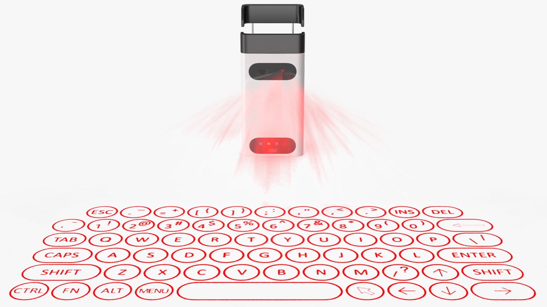 Wireless Laser Projection Virtual Keyboard 3D - TurboSquid 1736755