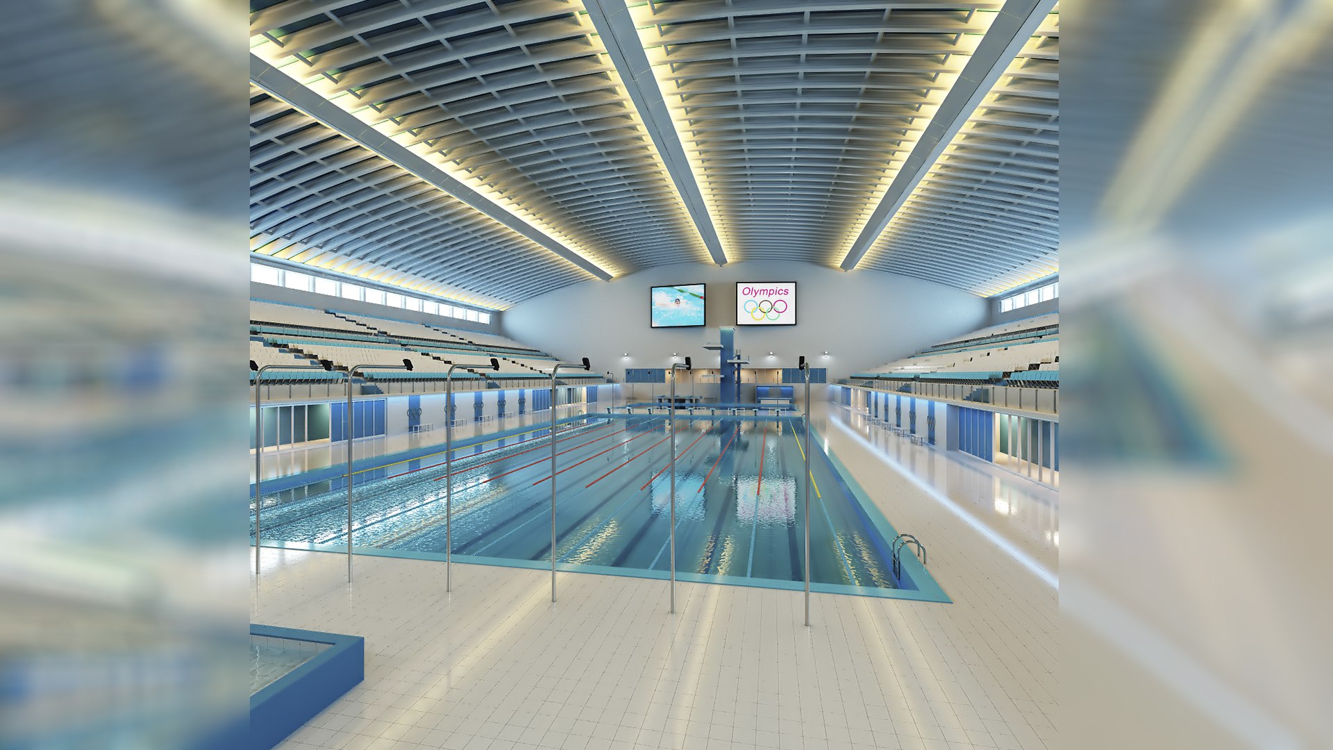 3d Olympic Sport Swimming Pool