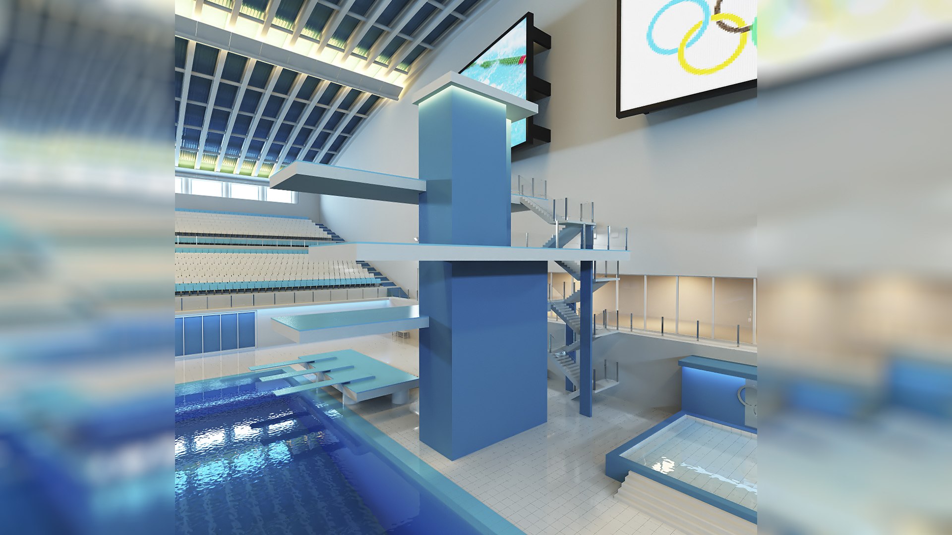 3d Olympic Sport Swimming Pool