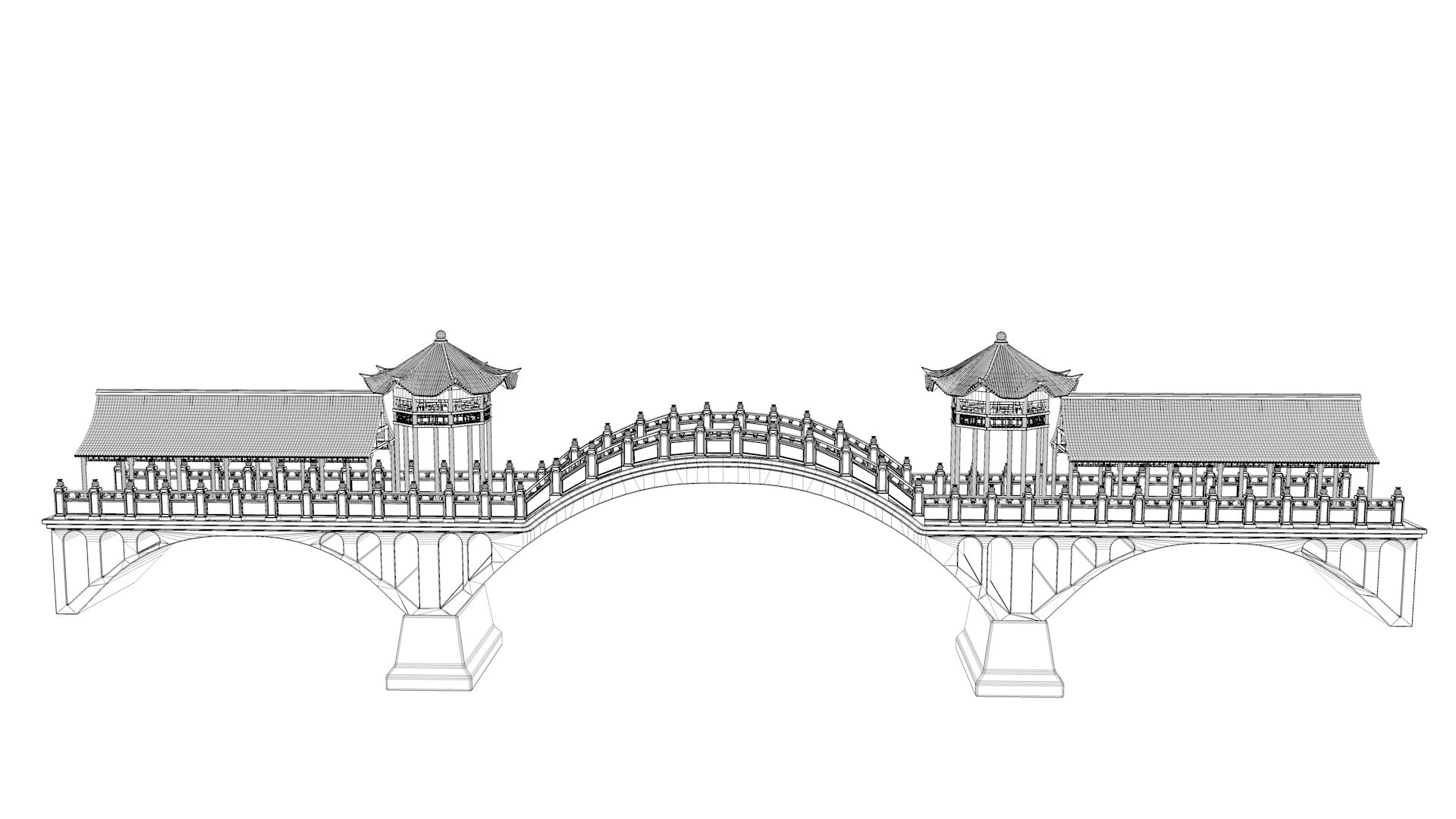 Chinese Bridge 3D - TurboSquid 2073009
