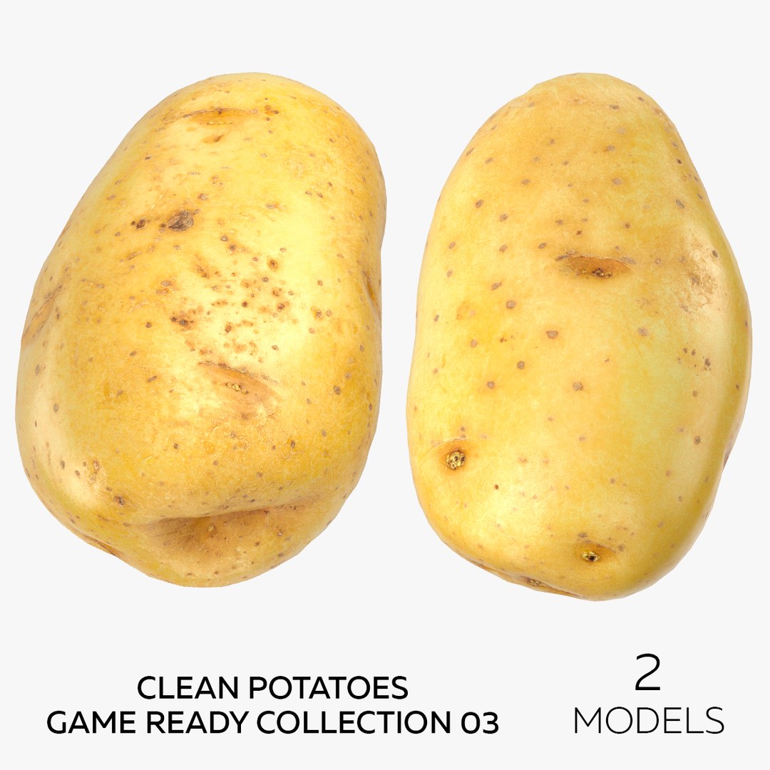 Clean Potatoes Game Ready Collection 03 - 2 Models 3D - TurboSquid 1819592