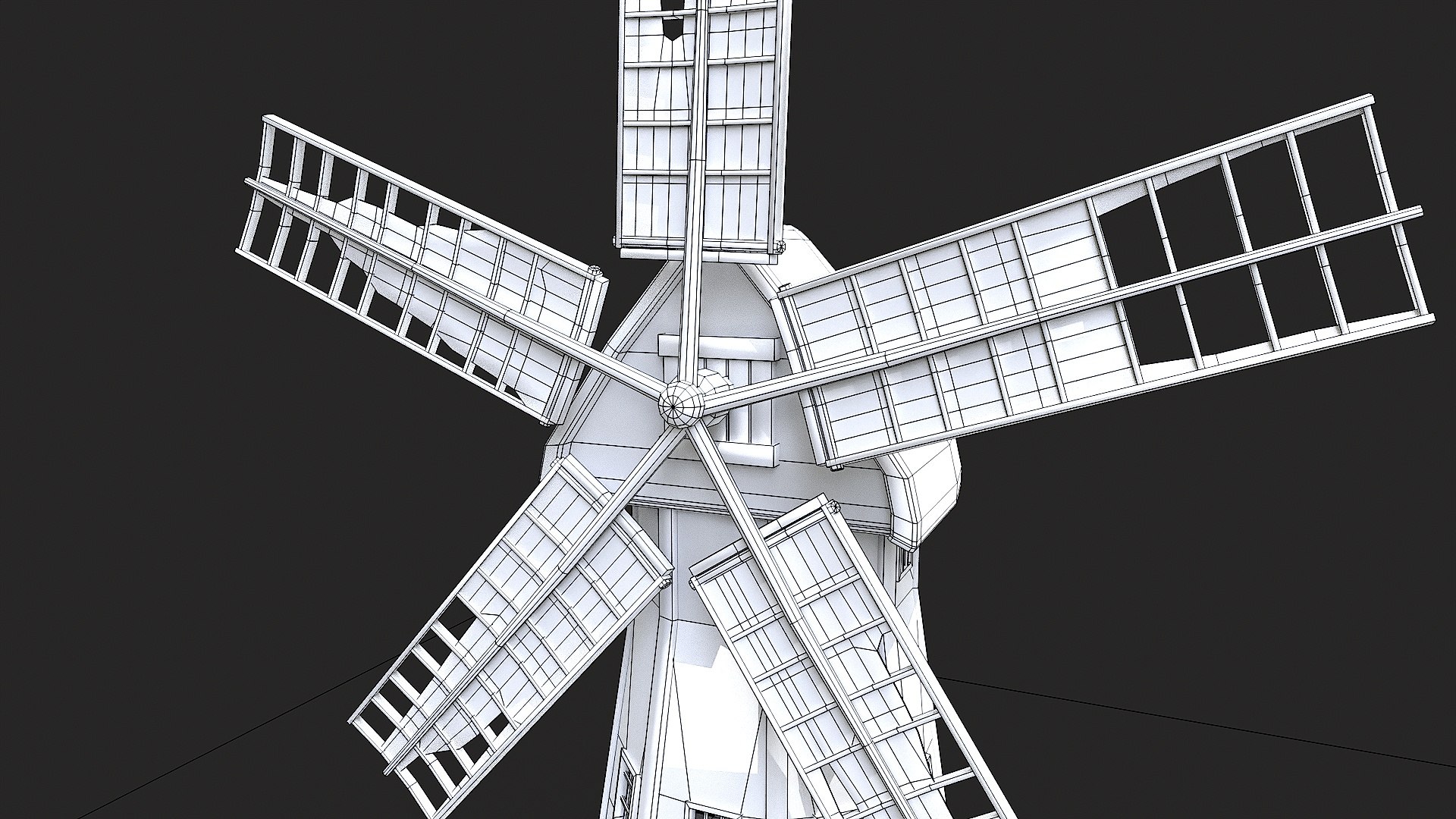 3D Medieval Wooden Windmill Low Poly PBR - TurboSquid 2360309