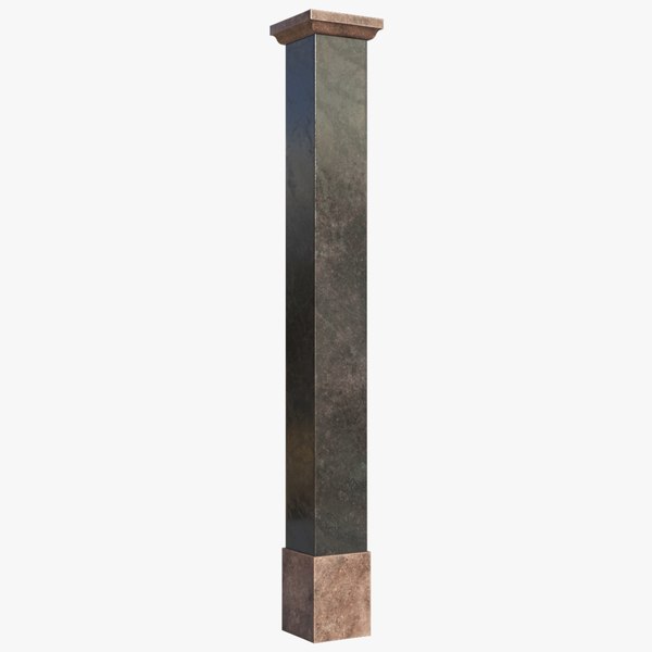 Black Marble Square Column 3D - TurboSquid 1802507