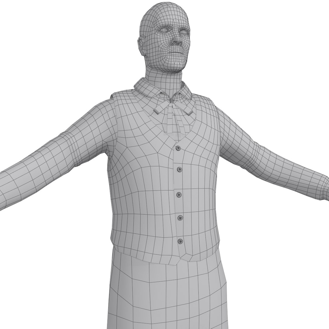 3d wild west bartender