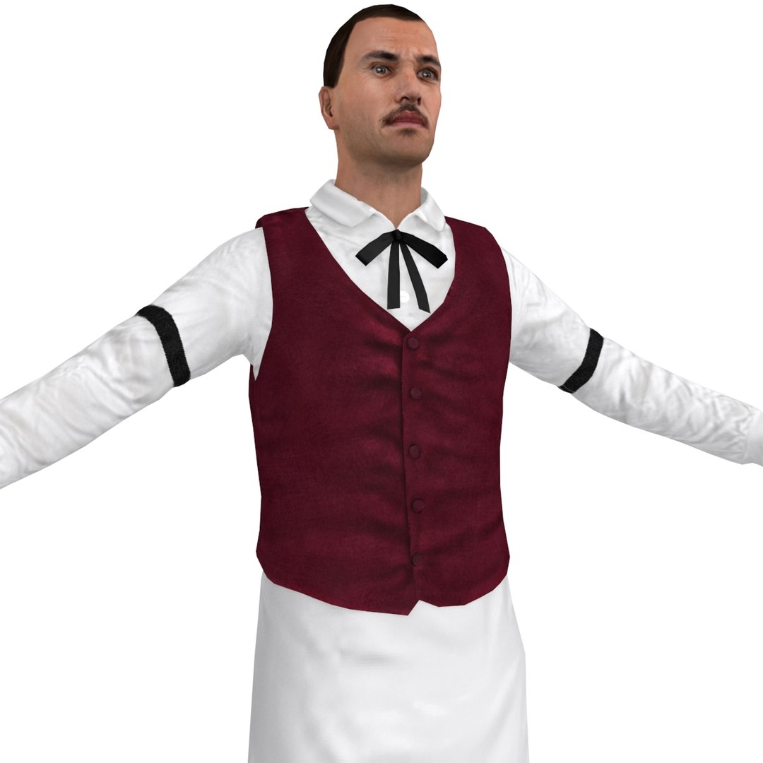 3d wild west bartender
