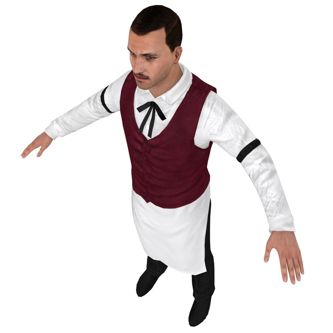 3d wild west bartender
