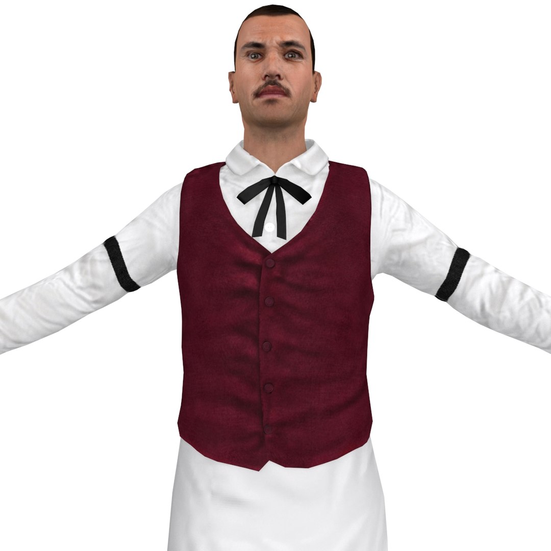 3d wild west bartender