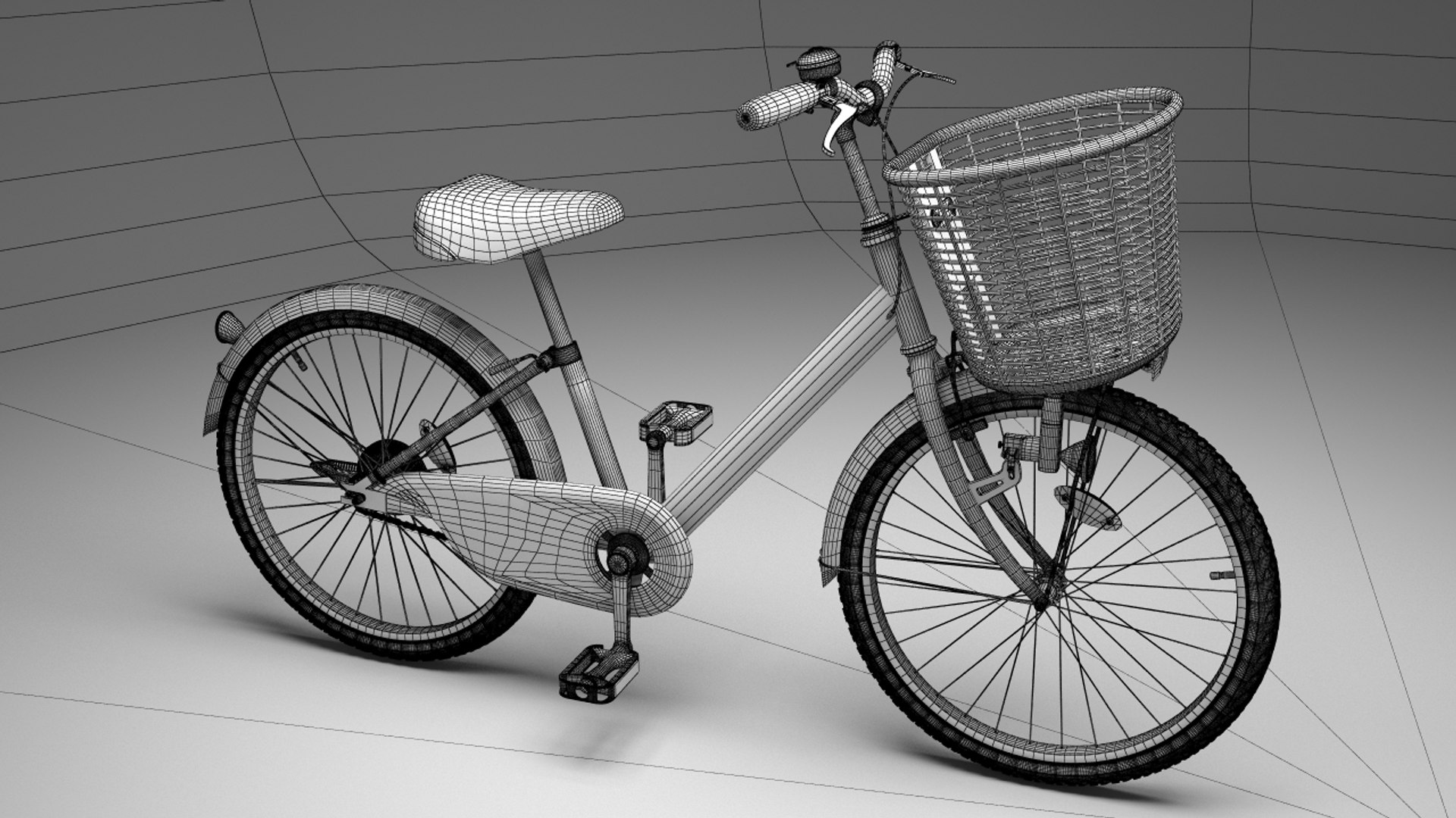 bicycle rigged ready 3d model