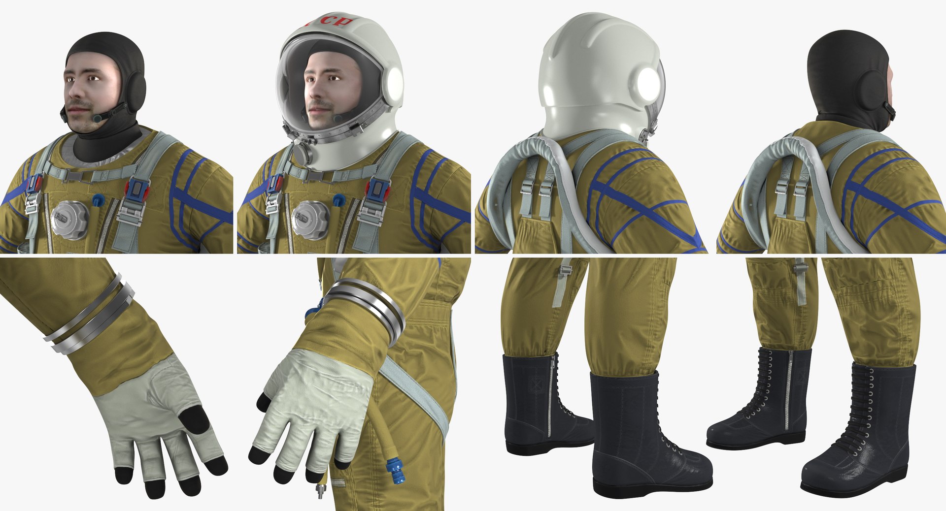 Ussr Astronaut Wearing Space Suit 3D - TurboSquid 1181479