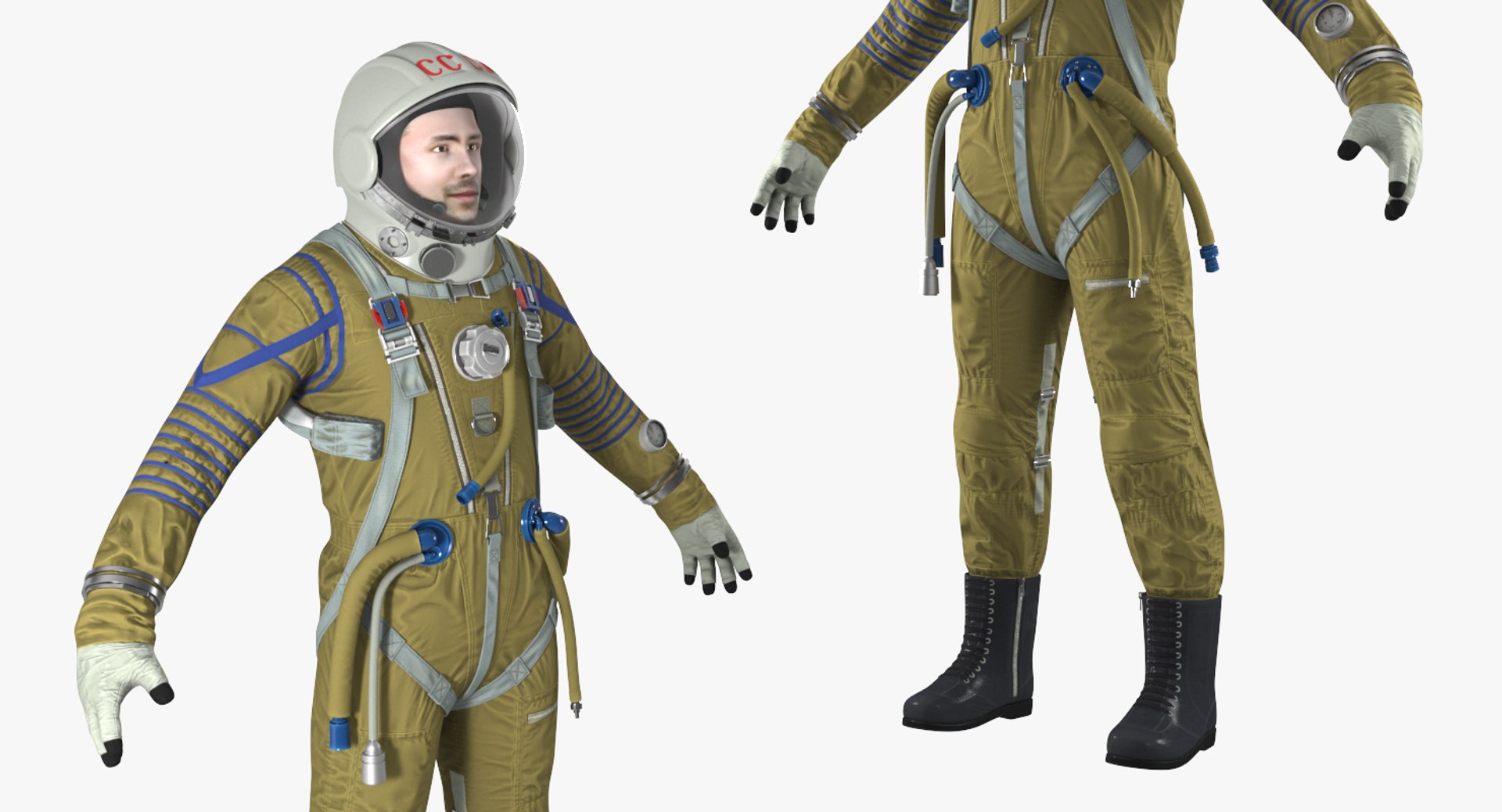 Ussr Astronaut Wearing Space Suit 3D - TurboSquid 1181479