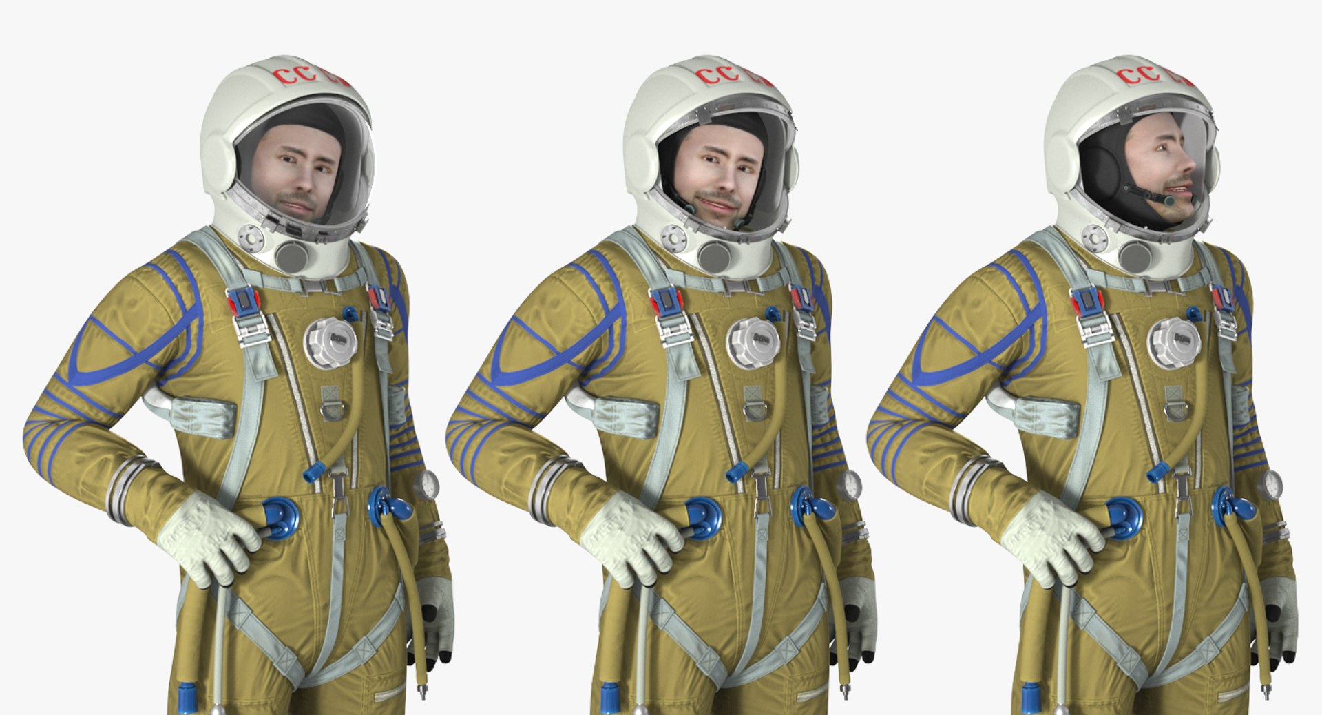 Ussr Astronaut Wearing Space Suit 3D - TurboSquid 1181479