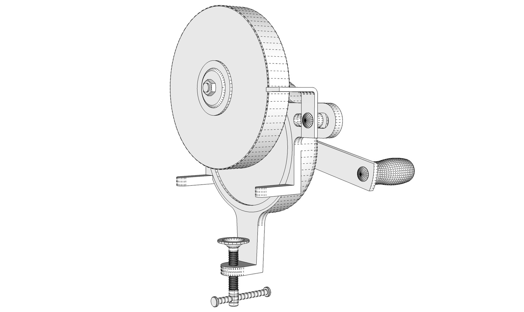 Manual Bench Grinder 3D - TurboSquid 2275060