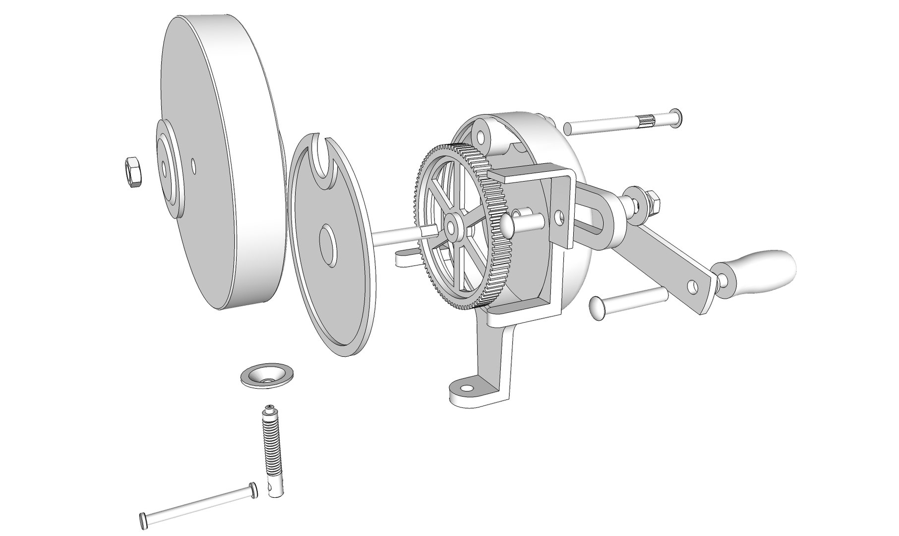 Manual Bench Grinder 3D - TurboSquid 2275060