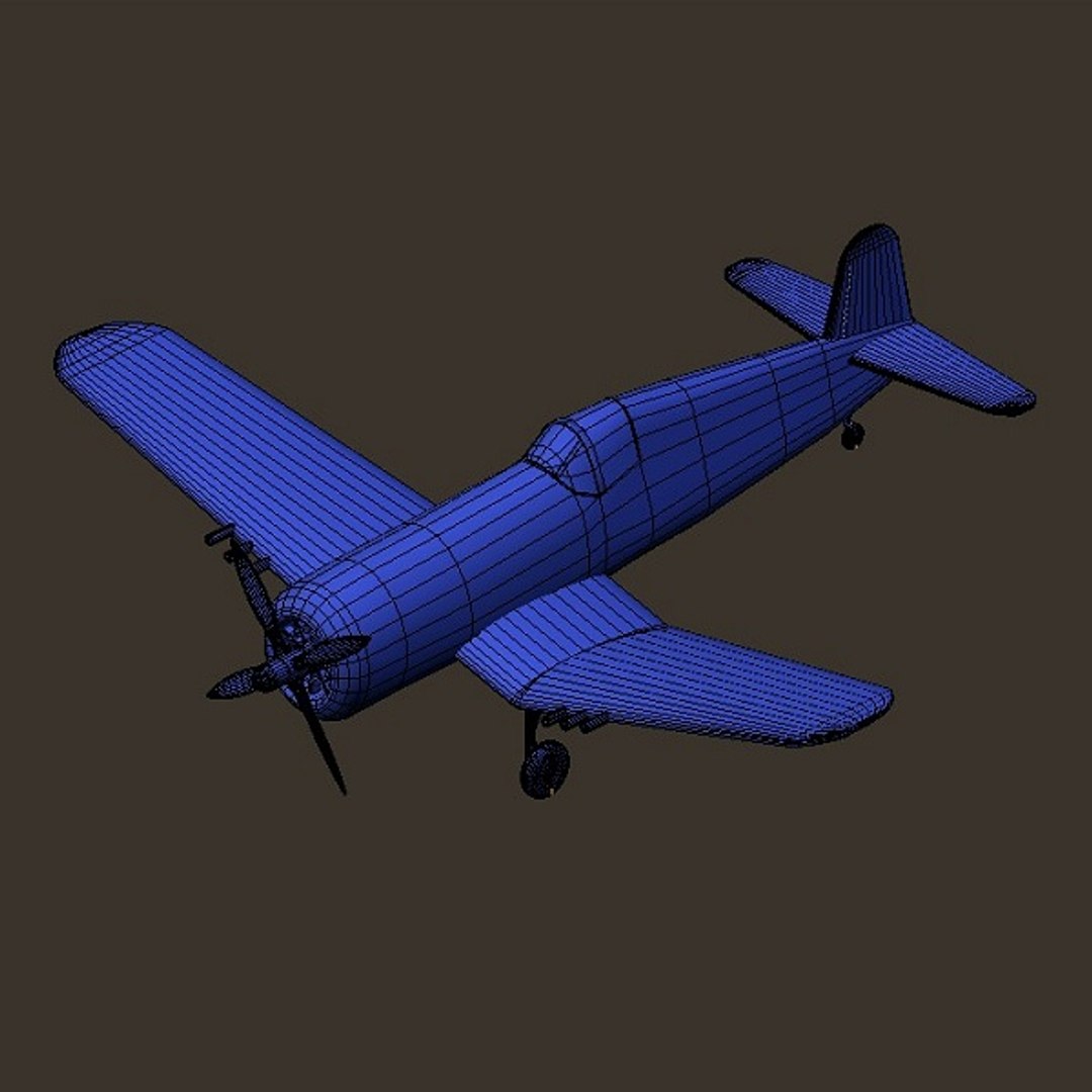 Corsair Fighter Plane 3d Model