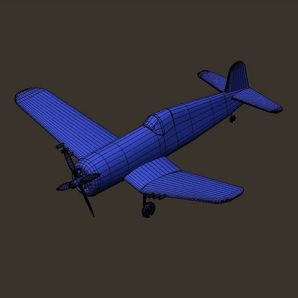 corsair fighter plane 3d model