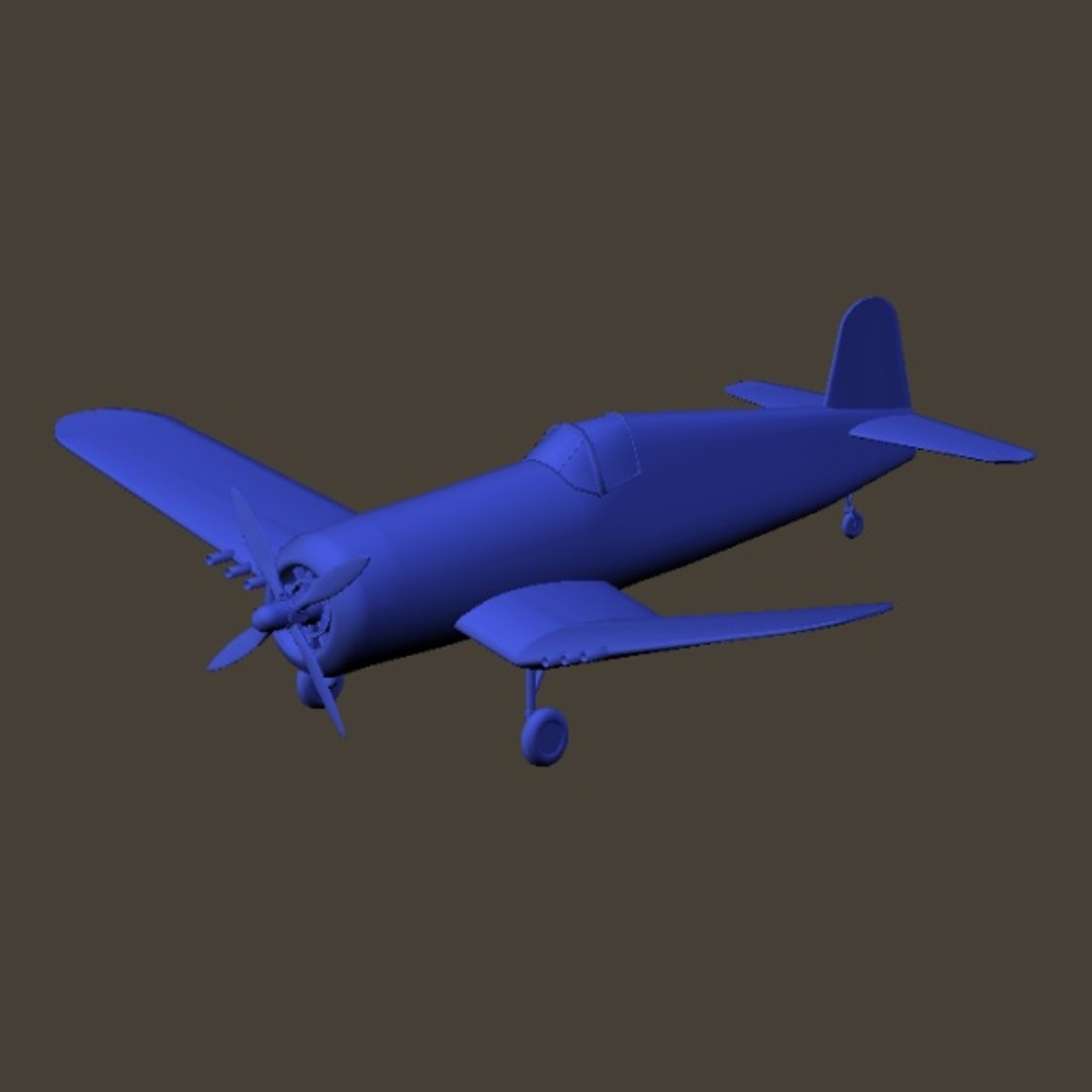 Corsair Fighter Plane 3d Model