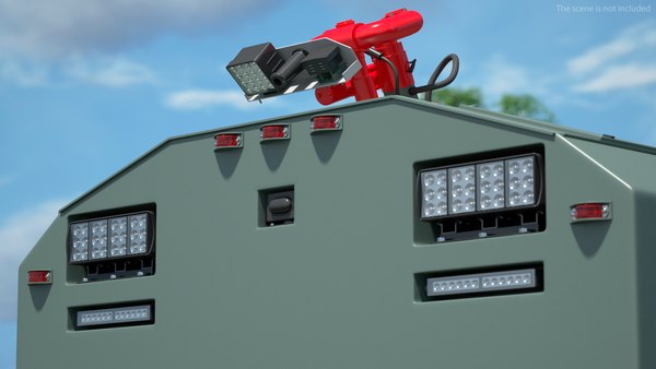 3D Armored Anti Riot Truck Green Rigged - TurboSquid 1971909