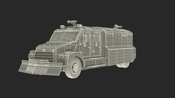 3D Armored Anti Riot Truck Green Rigged - TurboSquid 1971909