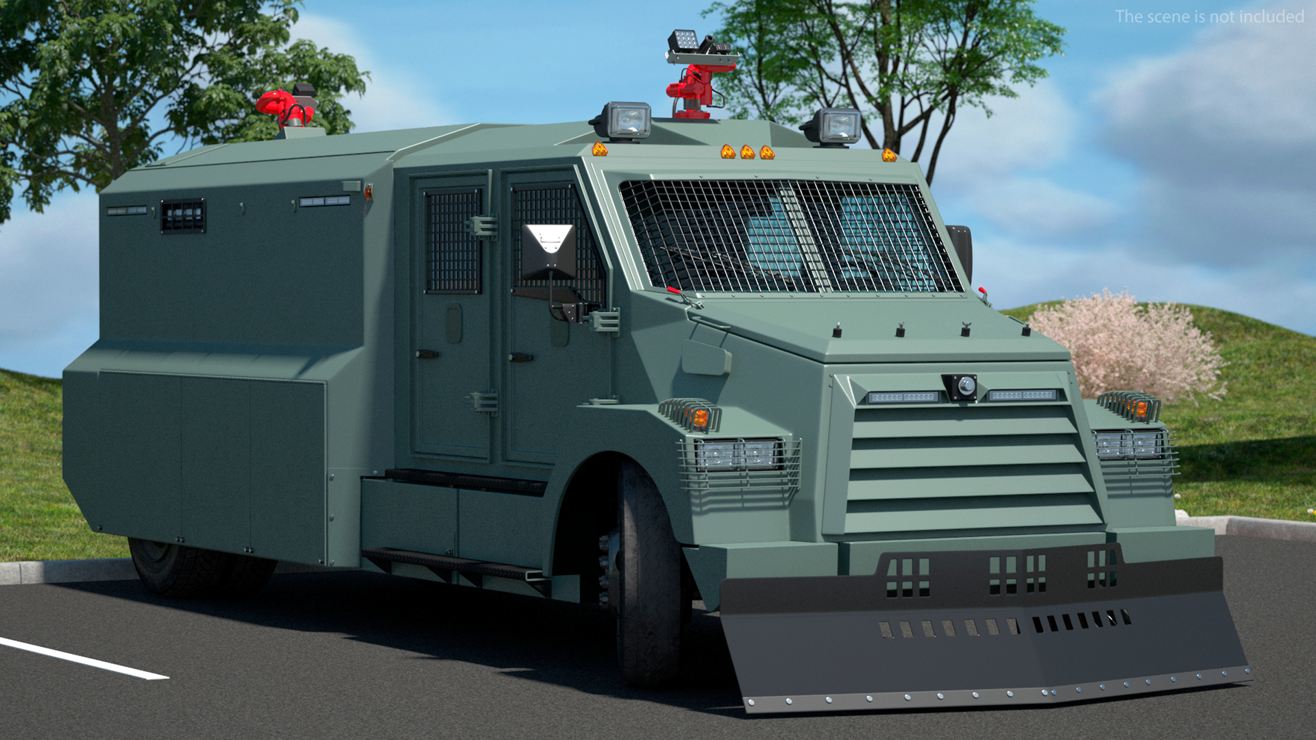 3D Armored Anti Riot Truck Green Rigged - TurboSquid 1971909