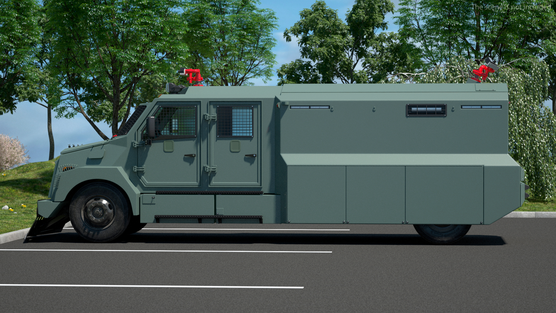 3D Armored Anti Riot Truck Green Rigged - TurboSquid 1971909