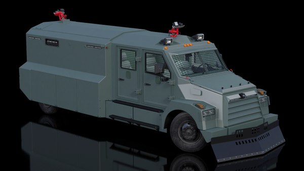 3D Armored Anti Riot Truck Green Rigged - TurboSquid 1971909
