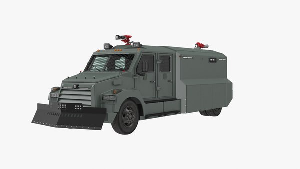 3D Armored Anti Riot Truck Green Rigged - TurboSquid 1971909