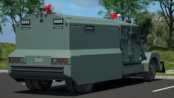 3D Armored Anti Riot Truck Green Rigged - TurboSquid 1971909