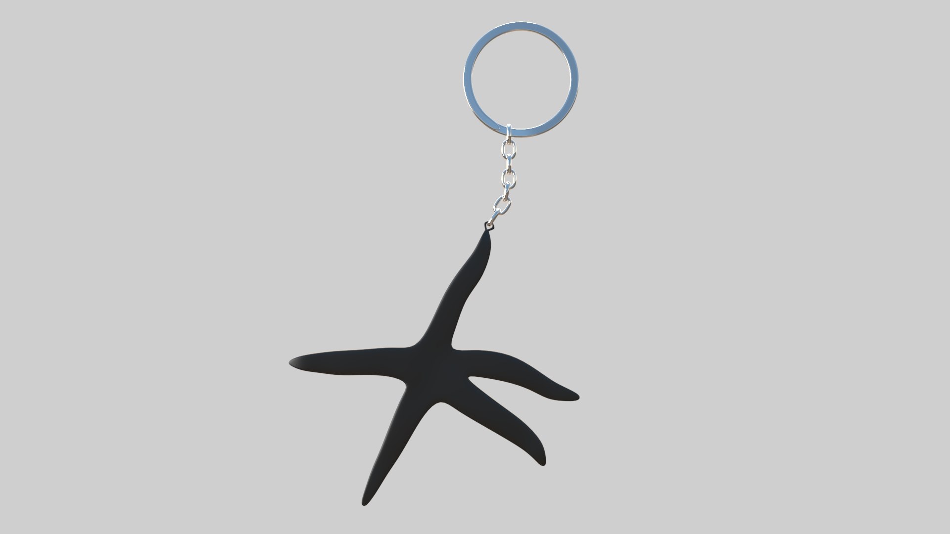 3D Starfish Keychain Black - TurboSquid 2343017
