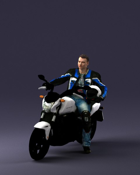 scan biker 3d model