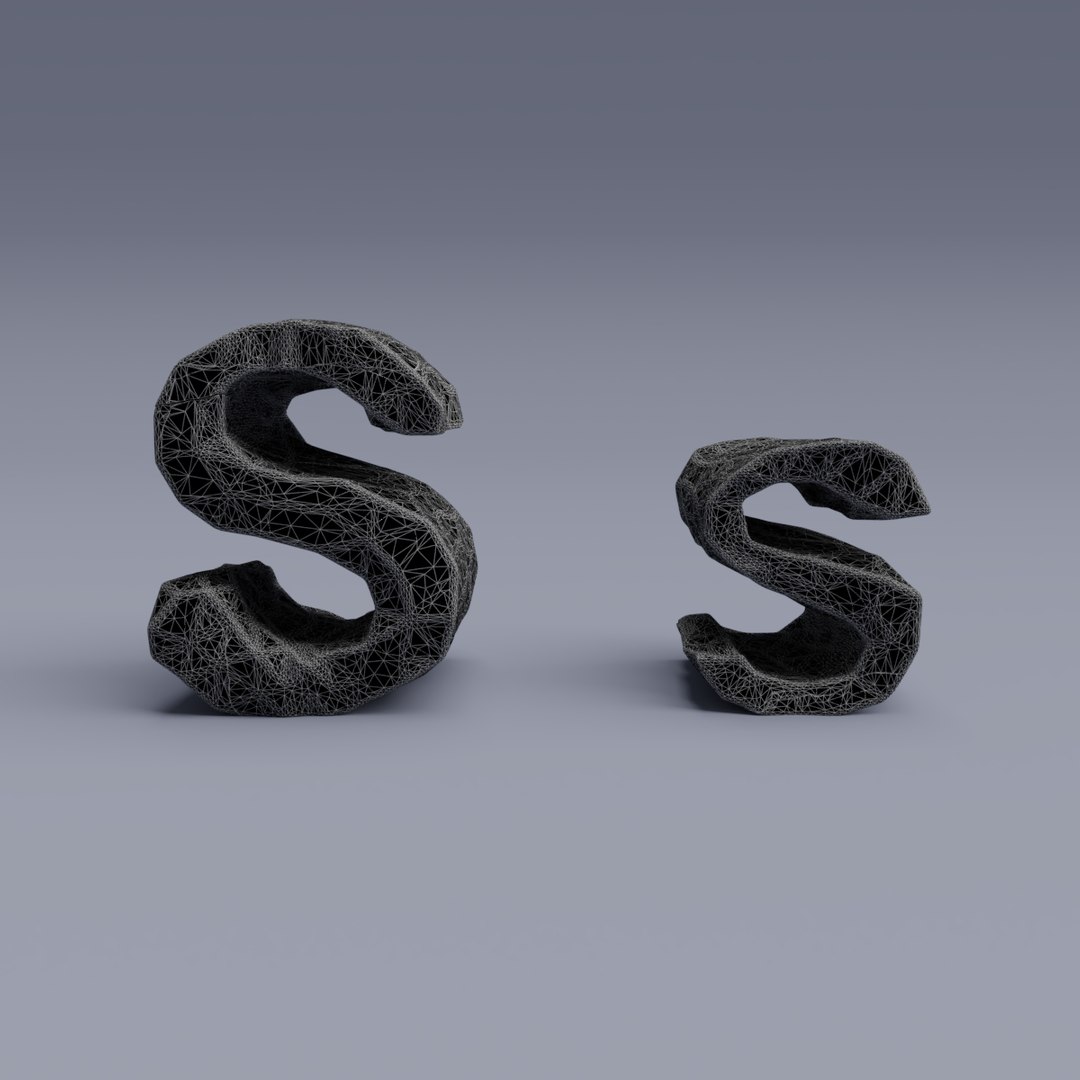 3D Model Letter S - TurboSquid 1383862