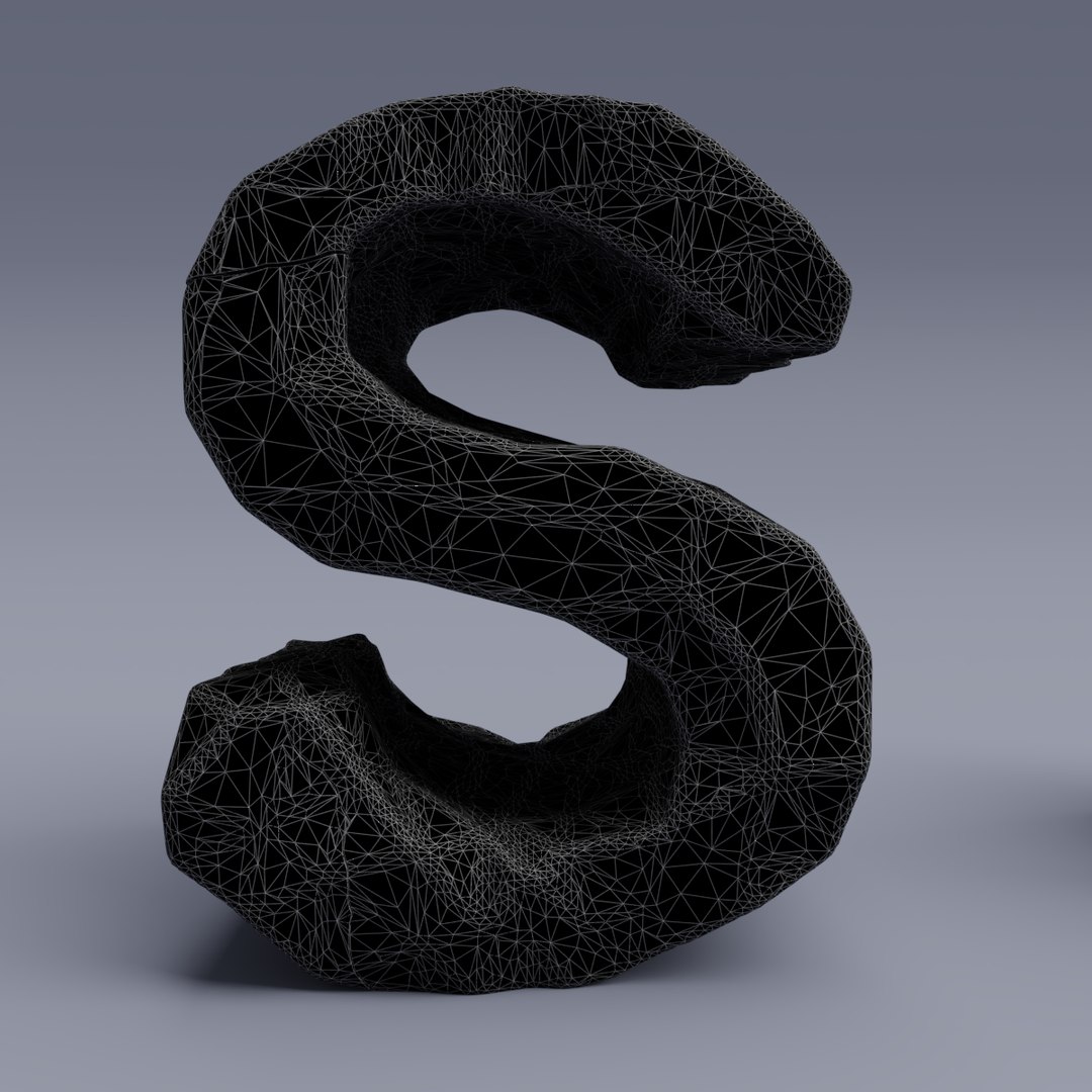 3D Model Letter S - TurboSquid 1383862
