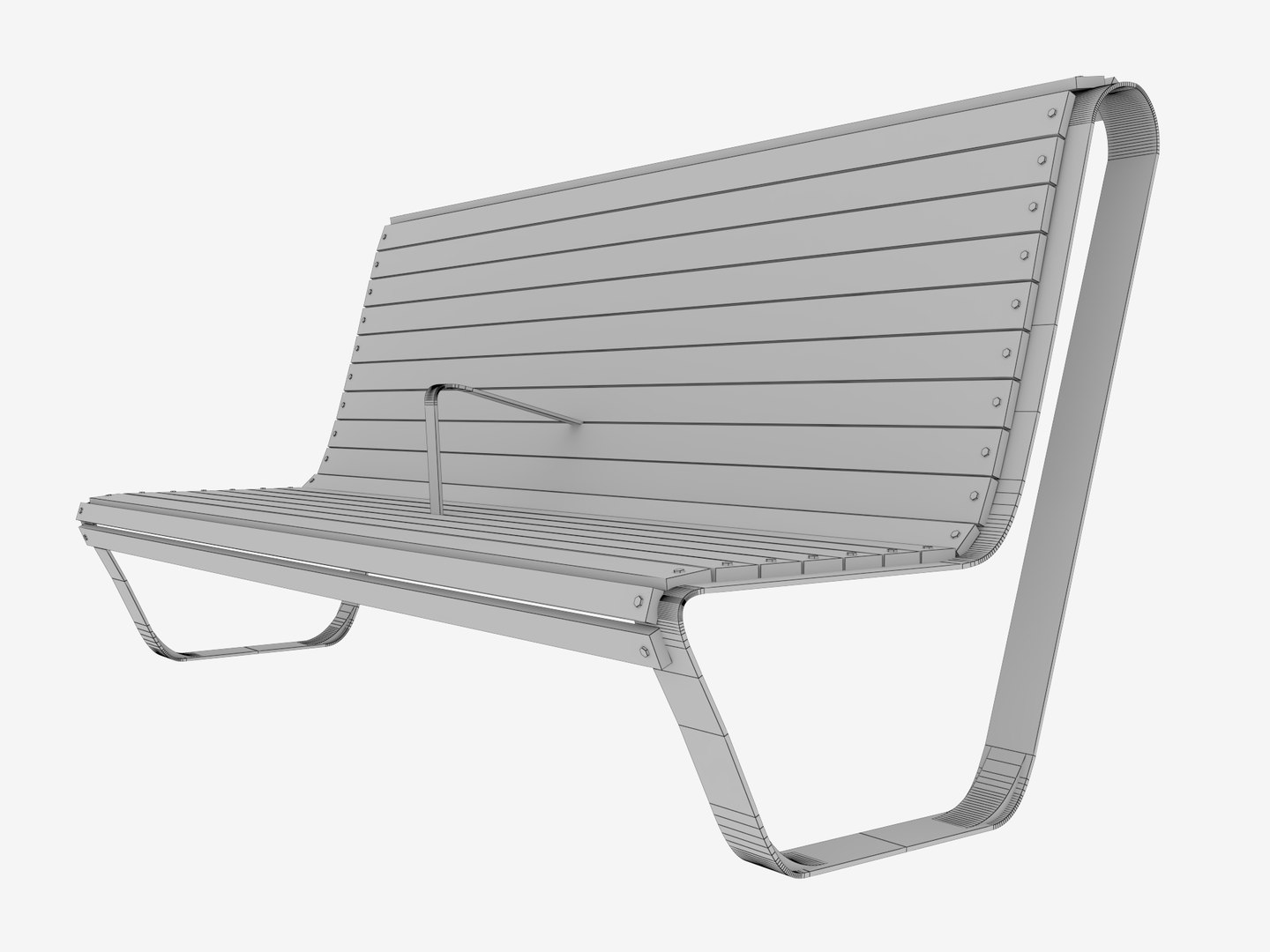 3D street bench model - TurboSquid 1583965