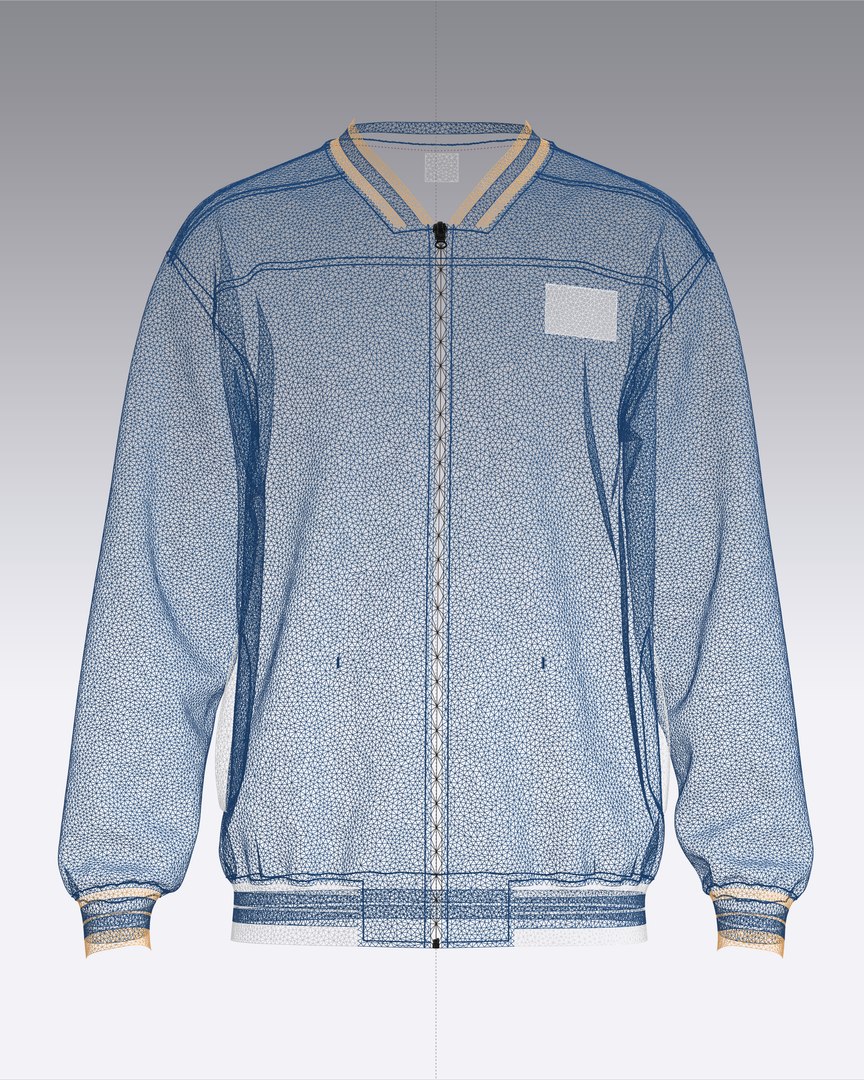 3D Mens Knit Blue Jacket Model - TurboSquid 1951649