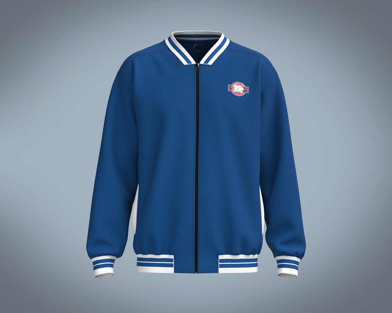 3D Mens Knit Blue Jacket Model - TurboSquid 1951649