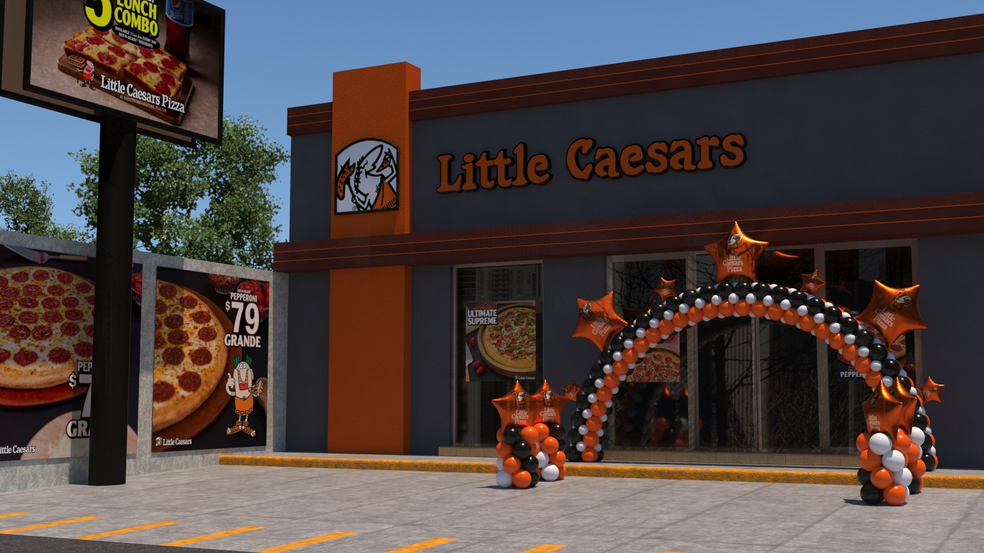Little Caesars Building Arch Model - TurboSquid 1417580