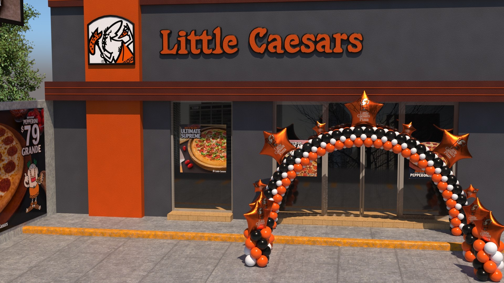 Little Caesars Building Arch Model - TurboSquid 1417580